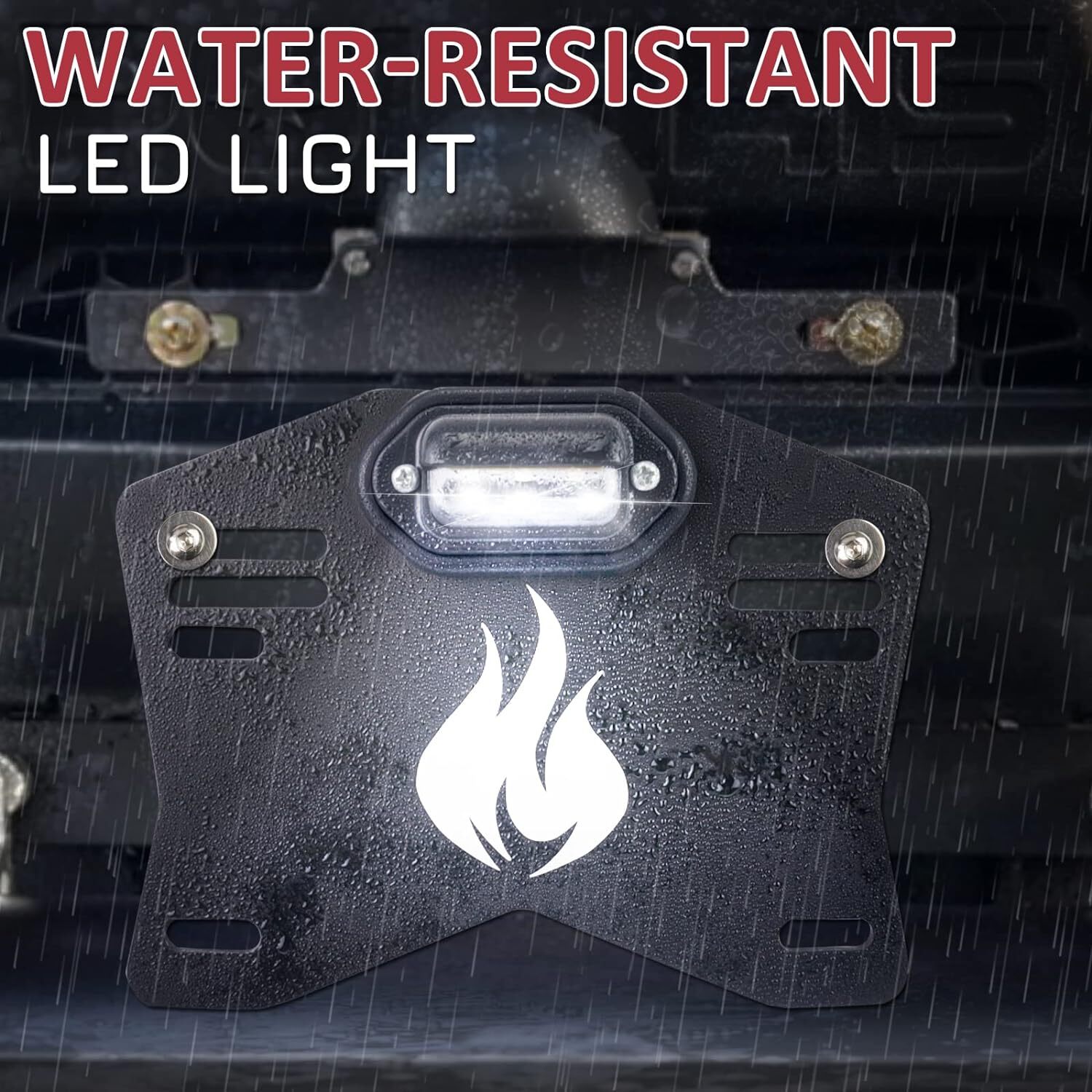ATV/UTV LED License Plate Light Holder for Can Am X3 Polaris Range RZR ...