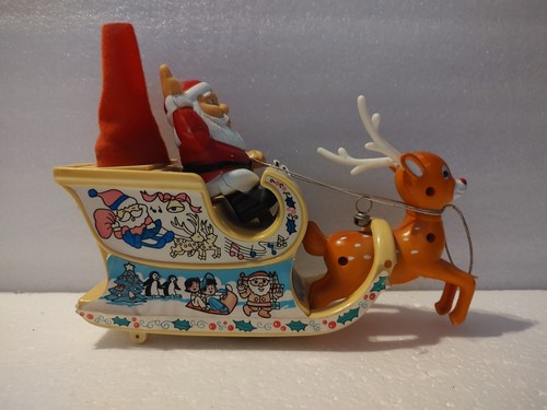Vintage 1980s Christmas Santa Claus Bump N Go Sled | eBay