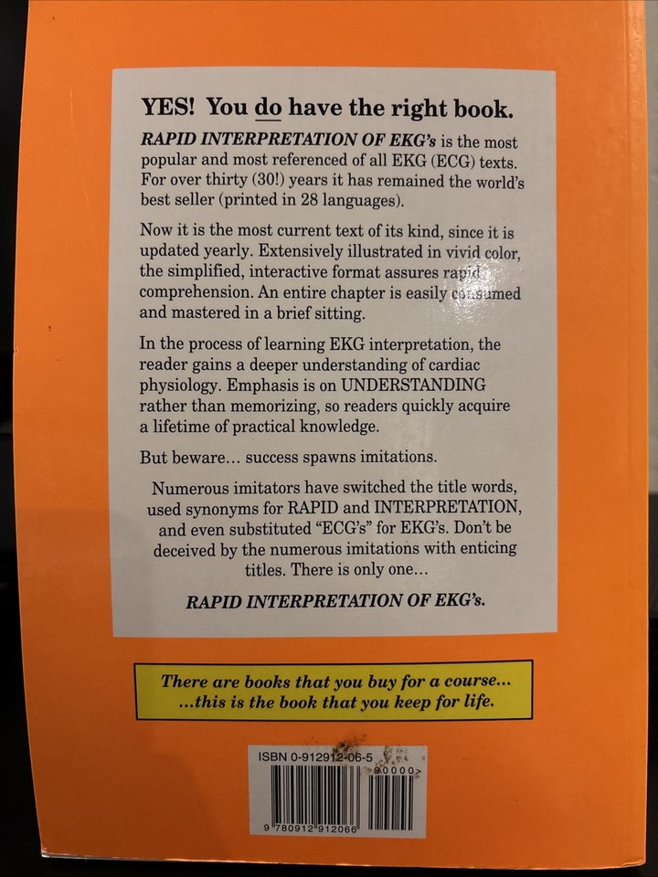 Rapid Interpretation of EKG's by Dale Dubin (2000, Trade Paperback) | eBay