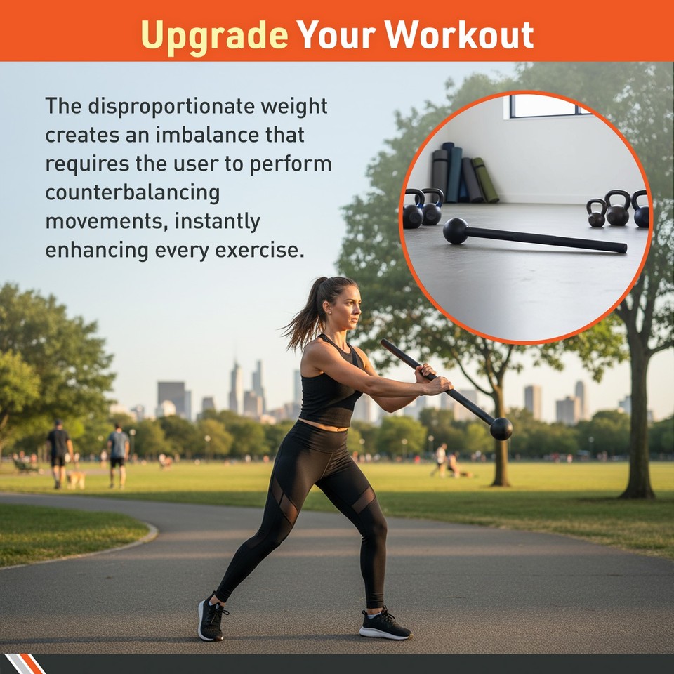 Body Sport Steel Mace, 25 lb. Strength Training & Full Body Workouts ...