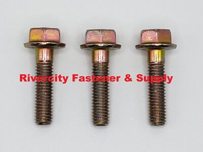 (25) M6-1.0x25 / M6x25 Metric Flange Bolts Grade 10.9 DIN 6921 M6x1 ...