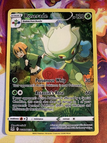 Pokémon TCG Roserade Lost Origin Trainer Gallery Tg02/Tg30 Holo Ultra ...