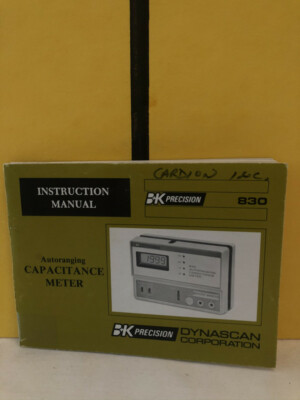 BK Precision 480-289-9-001 830 Autoranging Capacitance Meter ...