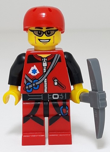 Lego Mountain Climber Minifigure With Ax And Sports Helmet | eBay