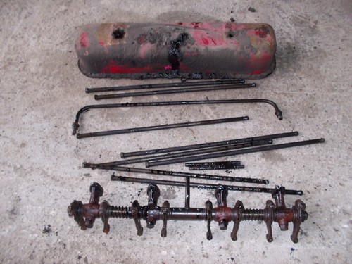 Farmall M IH tractor ORGNAL engine motor rocker arm assembly push rods ...