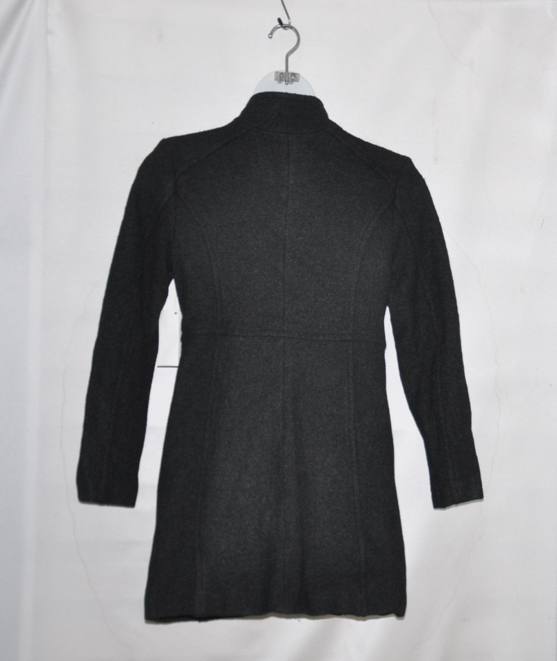 Linea by Louis Dell'Olio Wool Coat with Button Front Size S Black | eBay
