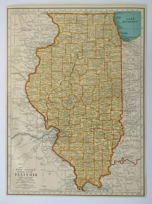 Reproductions - Illinois Atlas Old Map Poster Genealogy