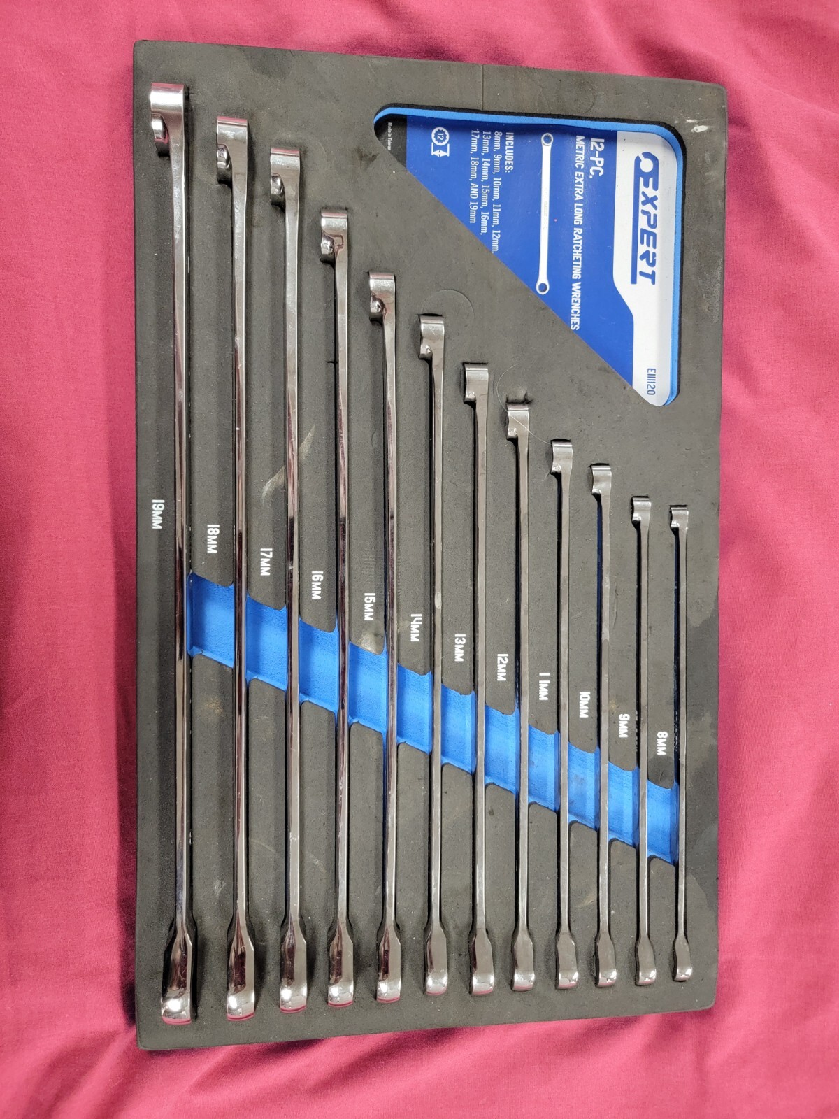 Expert 12pc Metric Extra Long Ratcheting Wrench Set E111120 Mac Tools ...