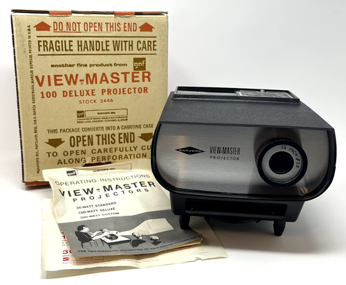 Vintage View-Master 100 Deluxe Projector Stock 2446 with Box and ...