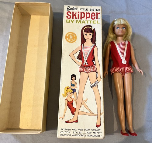 Vintage Mattel 1963 Blonde Skipper Barbie Doll With Original Box And ...