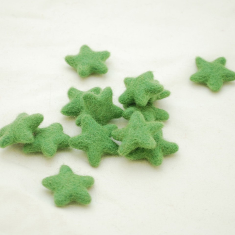 100% Wool Felt Stars - 10 Felted Stars - 90 Colours to choose | eBay
