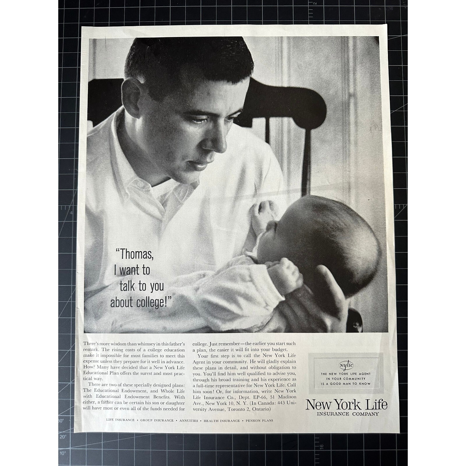 Vintage 1960s New York Life Insurance Print Ad | eBay