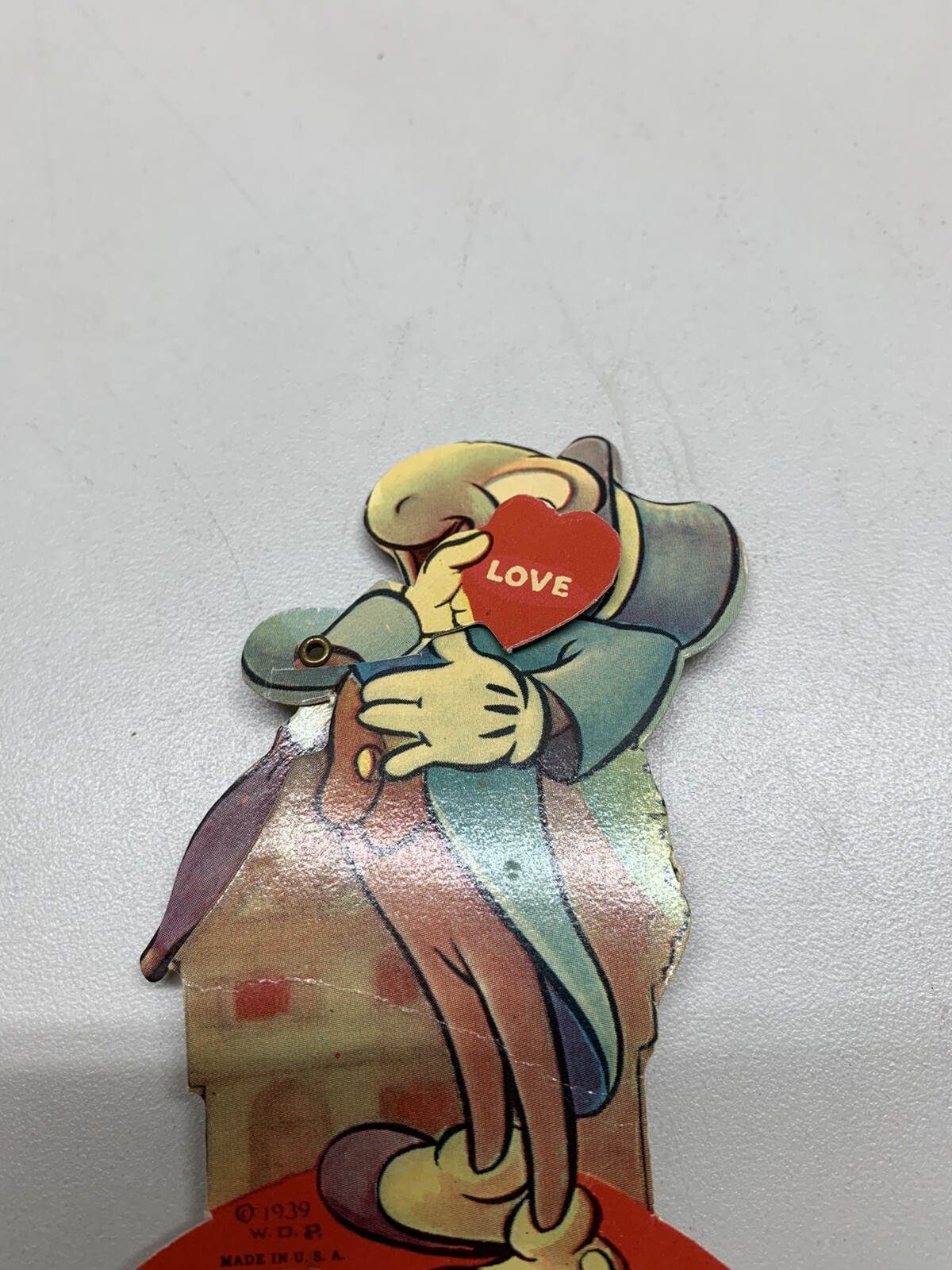 Vintage Disney Mechanical Jimmy Cricket 1939 Valentine Cut Out | eBay