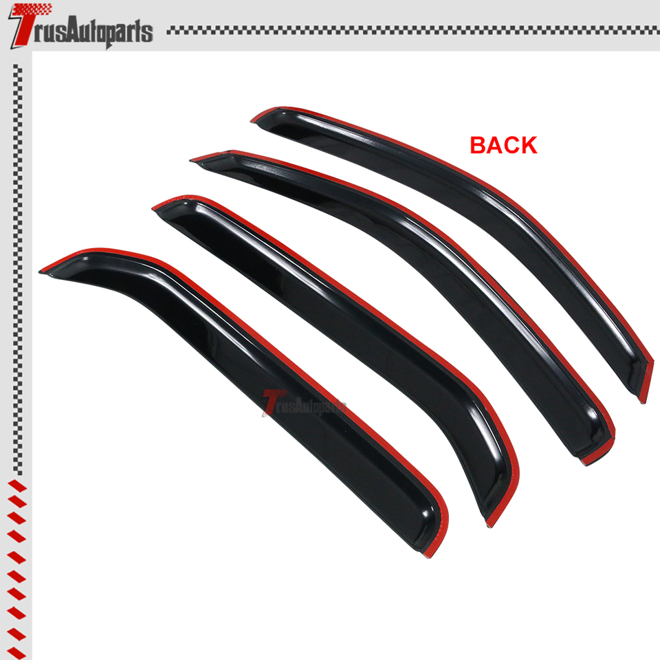 For 05-16 Nissan Xterra Window Visor Rain Shade Guard Vent Acrylic 4PCS ...