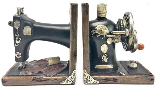 Bellaa 21383 Sewing Machine Bookends Vintage Style 6 Inch Tall for sale ...