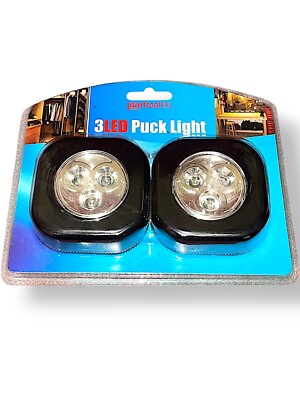 Lightmates 3LED battery powered puck lights. 2 lights new in packaging ...