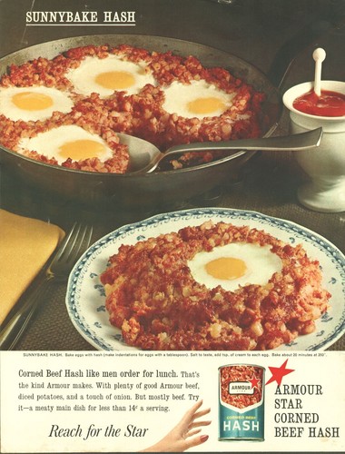 1961 Armour Star Corned Beef Hash Vintage Print Ad Cast Iron Pan ...