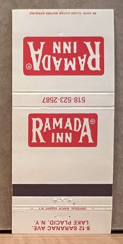 Ramada Inn Lake Placid NY New York Vintage Matchbook Cover | eBay