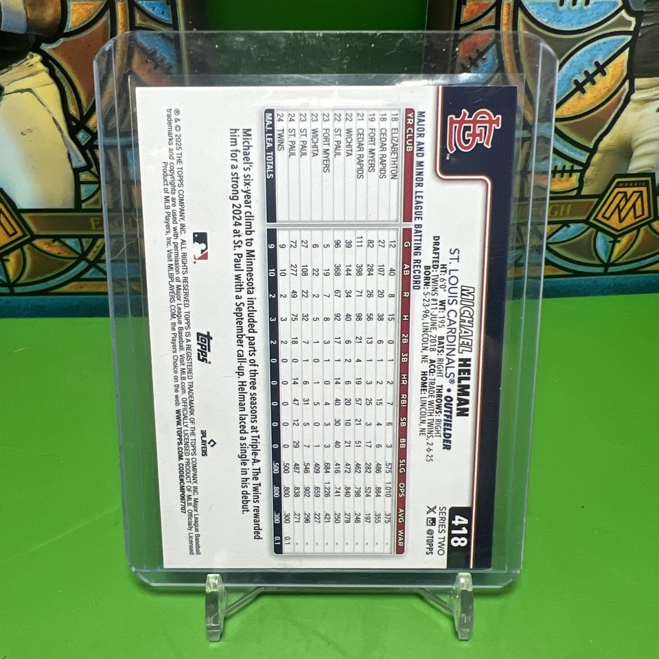 2025 Topps Series 2 Michael Helman Rookie Team Logo Border Parallel ...