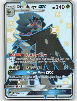 Decidueye GX SV47/SV94 Hidden Fates: Shiny Vault Pokemon Card NM | eBay ...