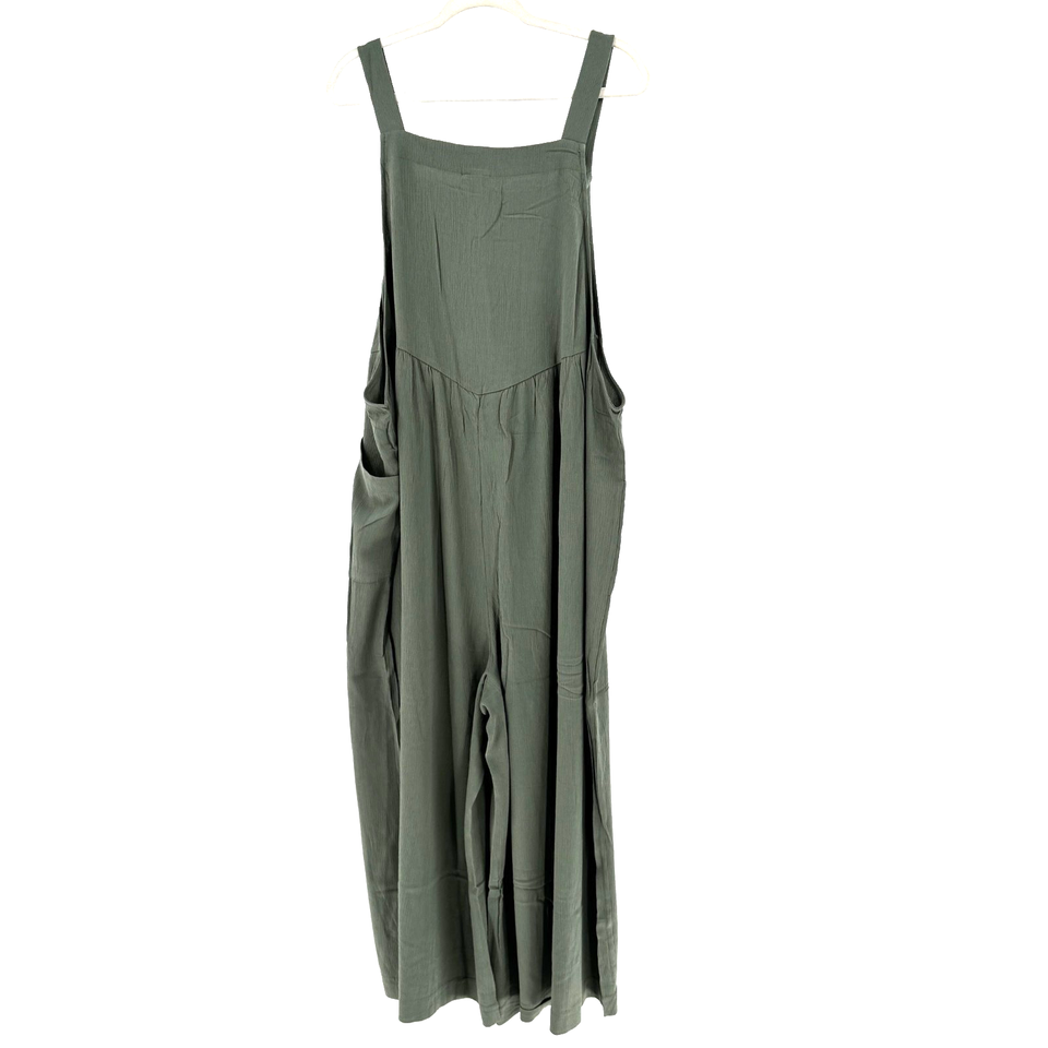 NEW Torrid Wide Leg Gauze Overall Women's 3X Agave Green Ankle Romper ...