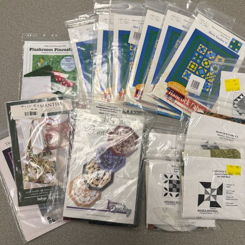 Lot of Partially Finished Quilt Kits and Other patterns, details in ...