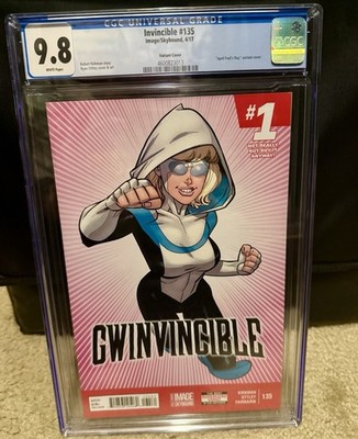 Invincible #135 CGC 9.8 April Fool’s Day variant Gwinvincible 2003 ...
