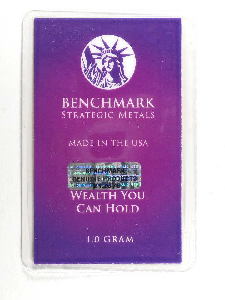 GOLD 1GRAM 24K PURE GOLD BULLION BENCHMARK ELEMENTAL BAR 999 FINE GOLD ...