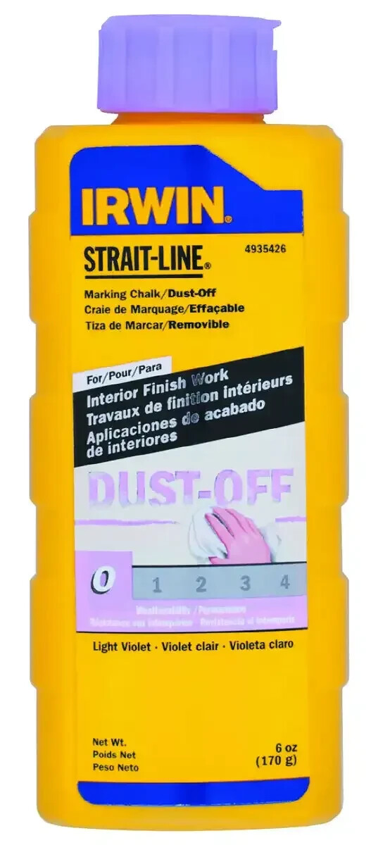 (12-PACK) NEW Irwin 4935426 STRAIT-LINE Dust-Off Marking Chalk, 6-Ounce ...