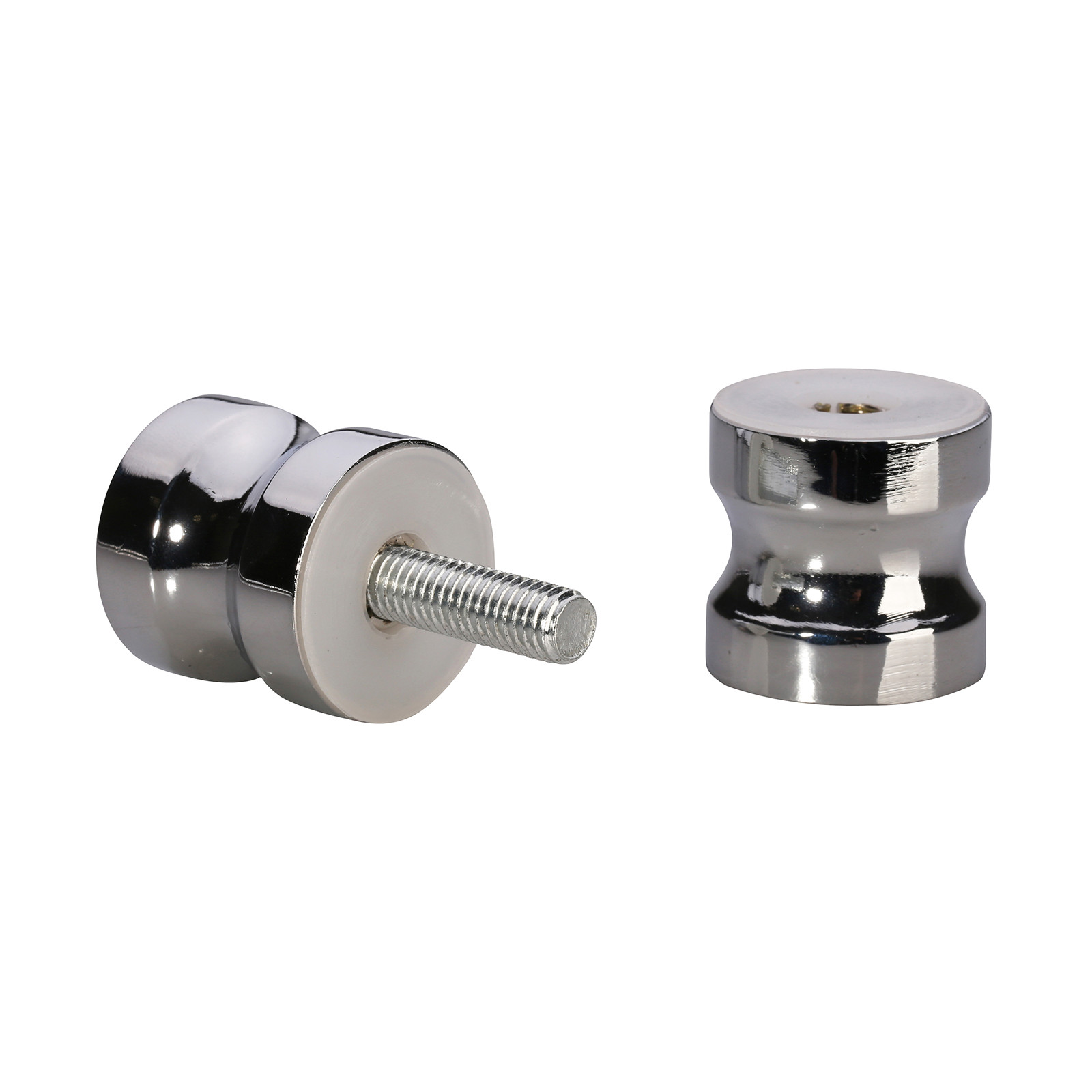 2 x Chrome Metal 30mm Single Groove Glass Shower Cabinet Door Handle ...