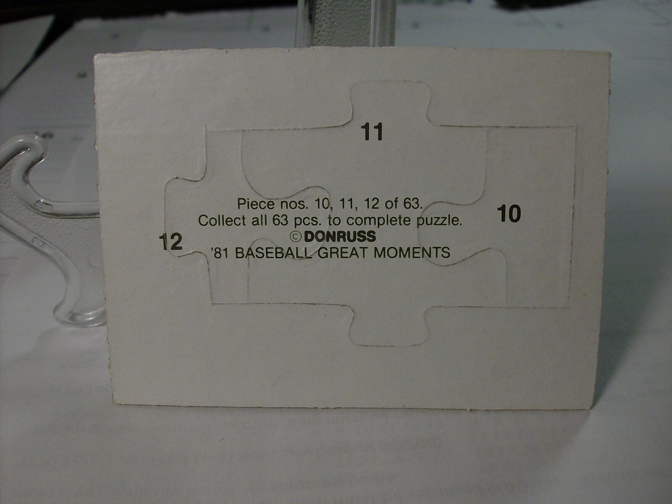 1982 Donruss Babe Ruth Puzzle #10-12 - '81 Baseball Great Moments 82 ...