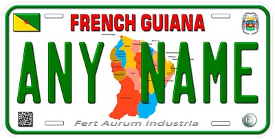 French Guiana Any Name Personalized Novelty Car License Plate | eBay