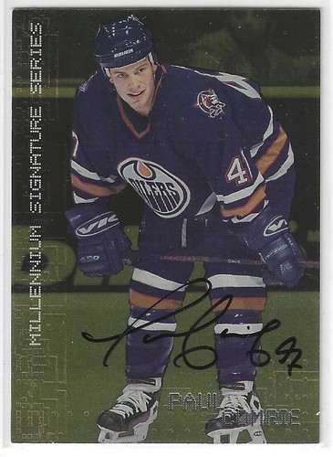Paul Comrie 1999/00 BAP Meilennium Autograph Gold Card #105 Edmonton ...
