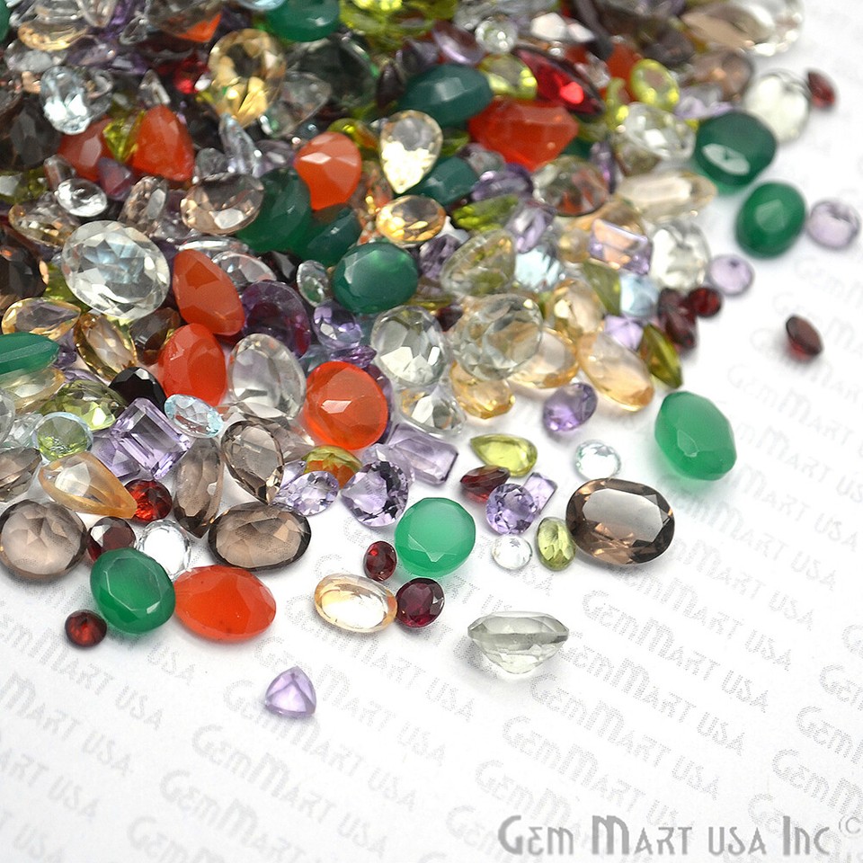 AAA Mixed Gems Semi Precious Loose Natural Gemstones Lots Faceted Cut 0 ...