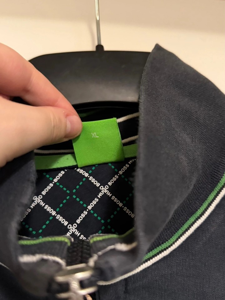 Hugo Boss BOSS Men’s 1/4 Zip Jumper Size L Navy Blue Pullover – Read ...