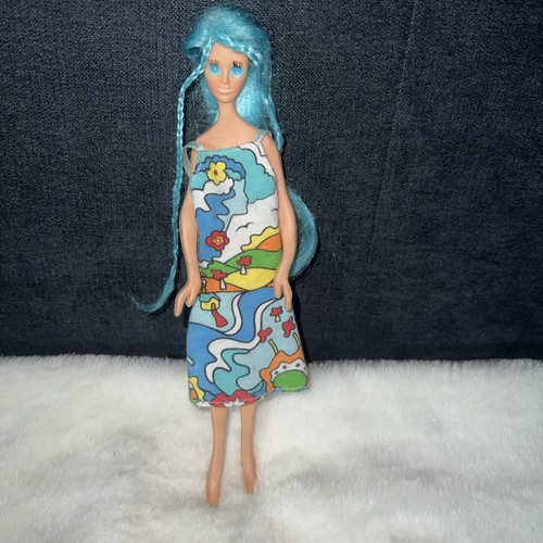 Vintage Ideal Flatsy Doll - Blue Hair - Hong Kong - 8” Dale Rooted ...