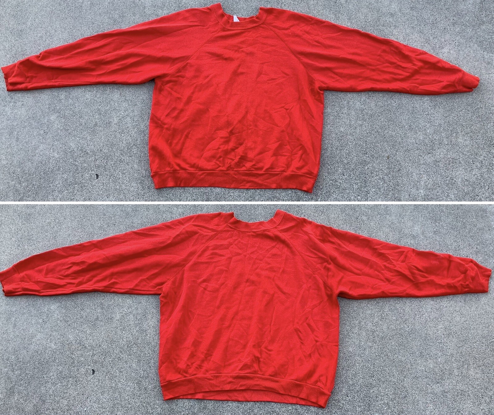 vintage raglan sweatshirt long sleeve quite worn red size L | eBay