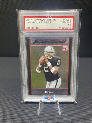 2007 Bowman Chrome #BC56 Jamarcus Russell PSA 10 💎 GEM MINT Rookie Card ...