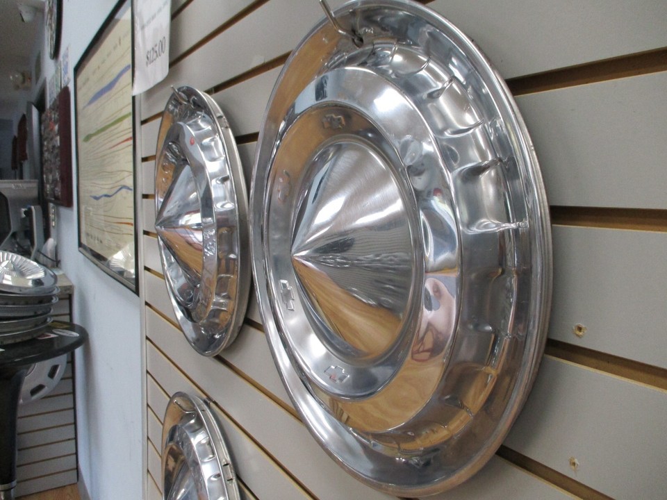 1956 CHEVROLET BEL AIR NOMAD 150 210 Wheel Cover Hubcaps OEM SET 56 | eBay