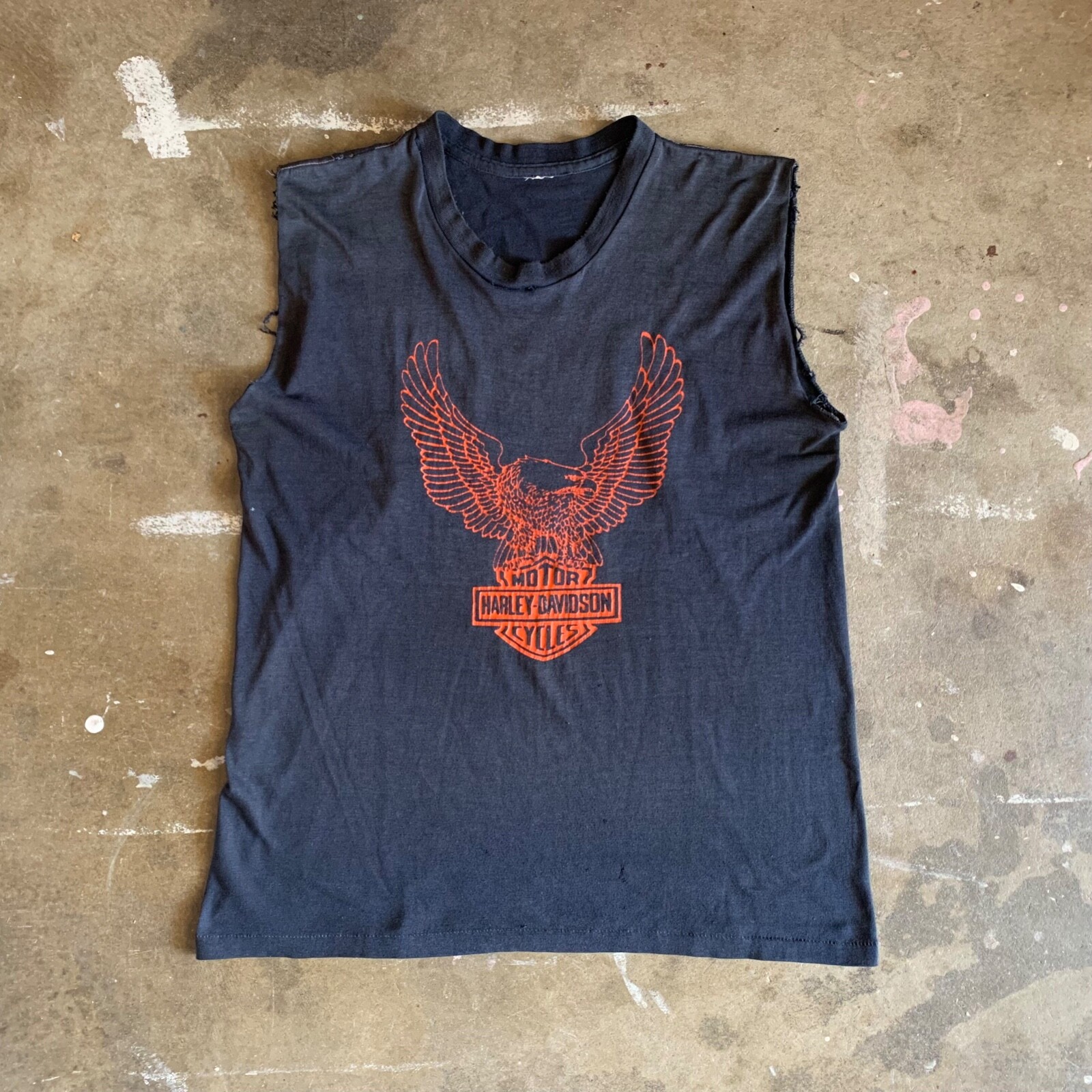 70s - 80s VINTAGE HARLEY DAVIDSON EAGLE LOGO MUSCLE T… - Gem
