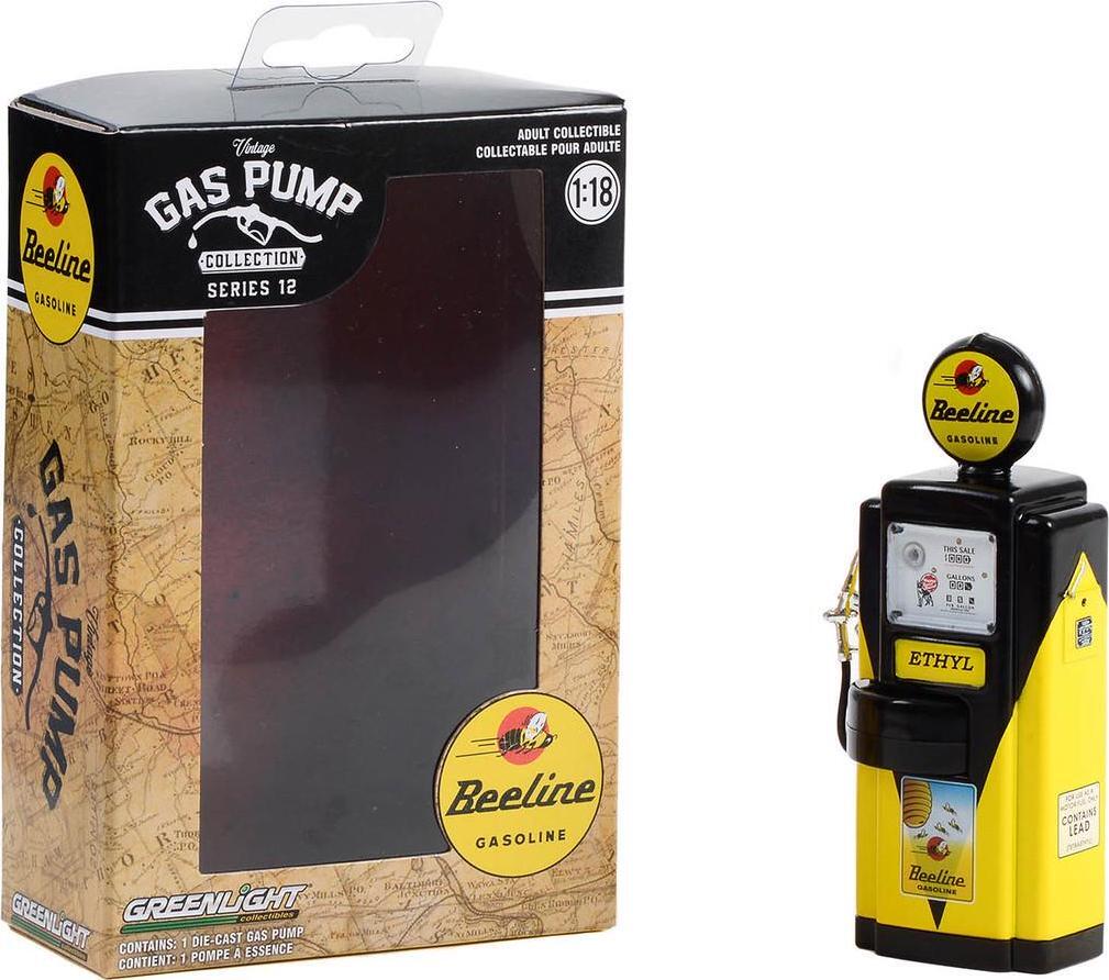 1948 Wayne 100-A Gas Pump Beeline Gasoline Yellow and Black Vintage Gas ...