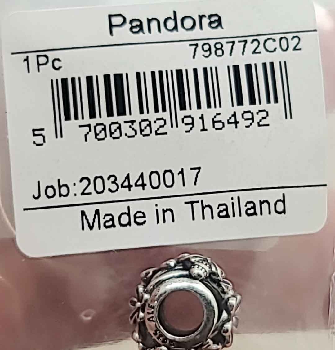 New 100% Authentic PANDORA 925 Openwork Purple Daisy Pendant Charm ...