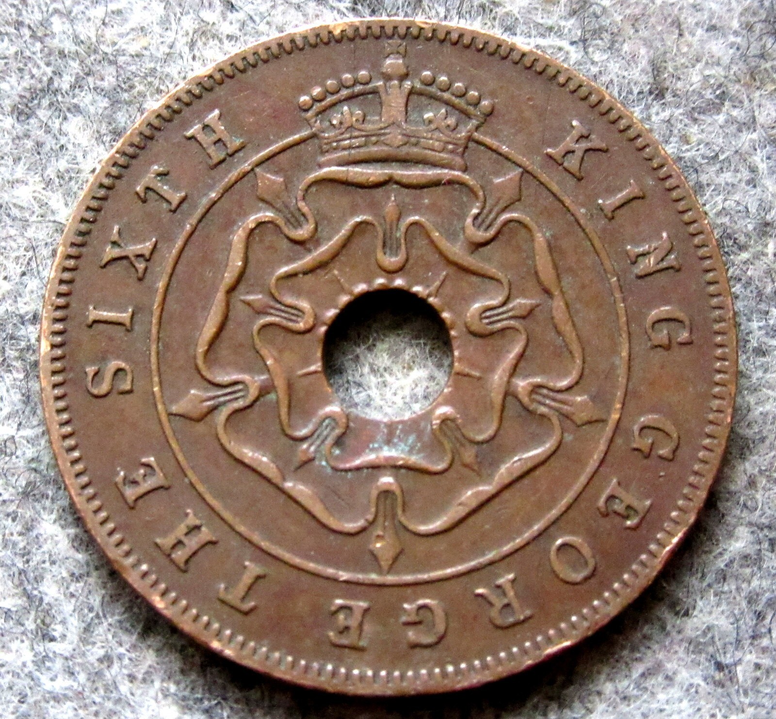 SOUTHERN RHODESIA GEORGE VI 1951 ONE PENNY, BRONZE Colonial Coinage km ...