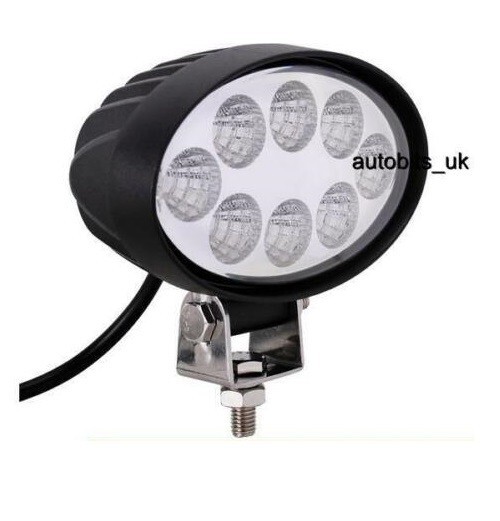2x 12v 24v 24w Oval Led Work Light Flood Lamp Forklift Tractor Backhoe ...