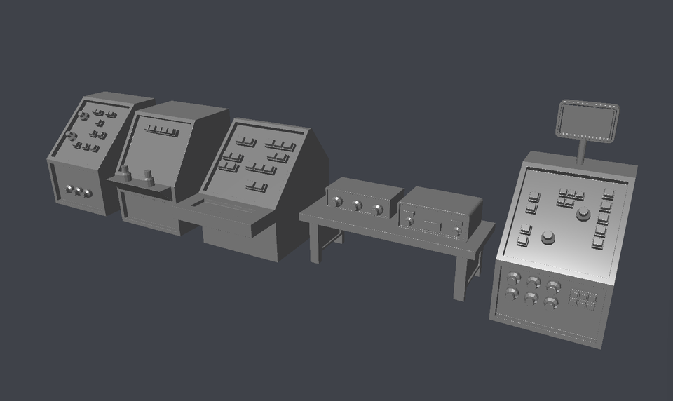 Batman - 1966 Bat Cave 15 Computer Set 3D Printed 1:24 (3 in) scale ...