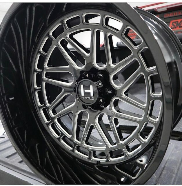 IN STOCK 4 new 22x12 Hostile Reaper Black Milled H122 Wheel 6x5.5 6x139 ...