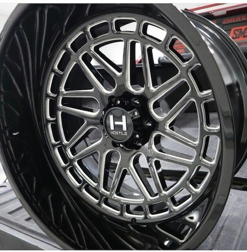 IN STOCK 4 new 22x12 Hostile Reaper Black Milled H122 Wheel 6x135 Ford ...