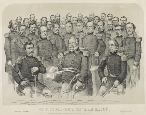 CHAMPIONS OF THE UNION CIVIL WAR GENERALS 1861 LITHOGRAPH 11X14 PHOTO ...