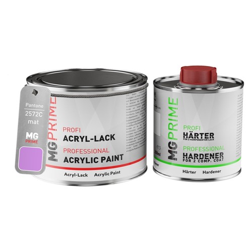 Pantone 2572C Purple Peinture acrylique mate Pot de 0,75 litre ...