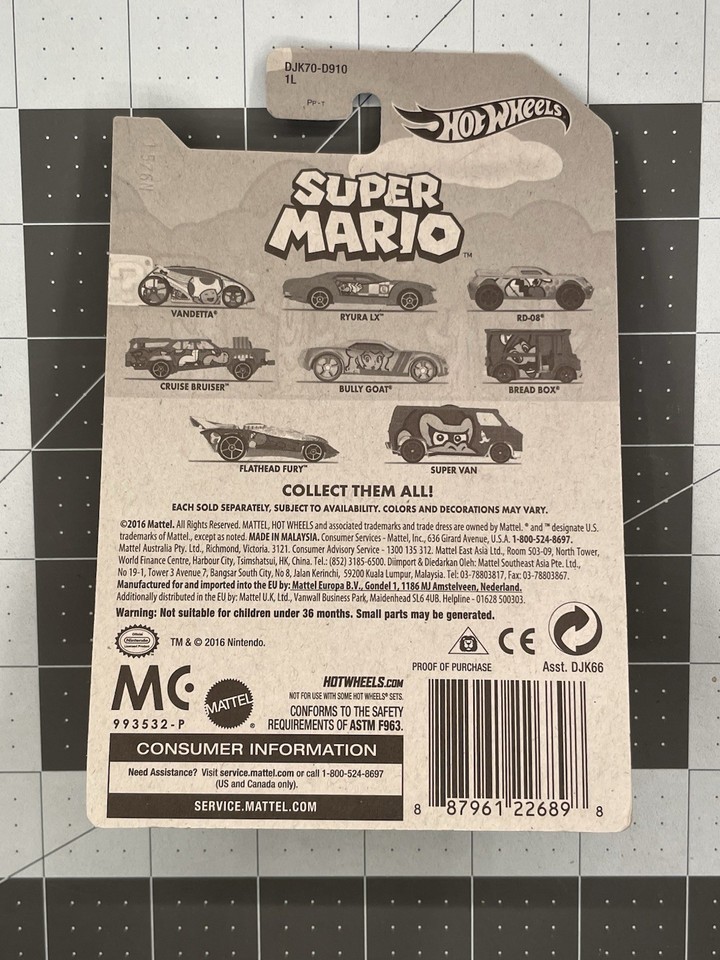 Hot Wheels Walmart Exclusive Super Mario Bros. & Friends Donkey Kong ...